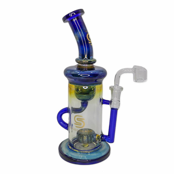 Marble Blue Dab Rig - Elevated Stash